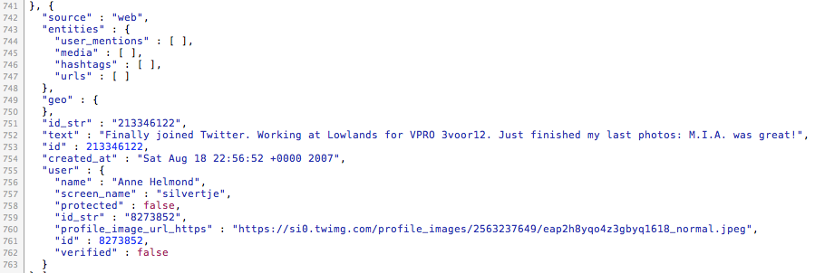 Twitter data available in CSV and JSON with a nice HTML view – Anne Helmond